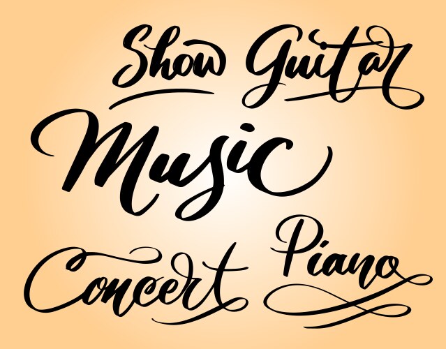 Calligraphic hand written uppercase alphabet Vector Image