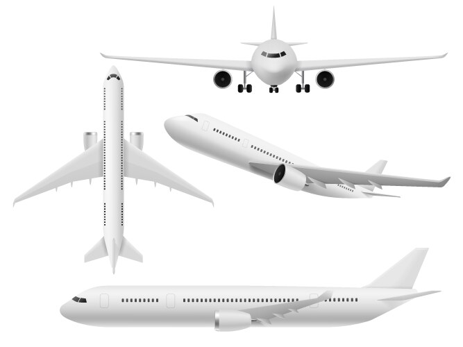 Aeroplane side view Royalty Free Vector Image - VectorStock