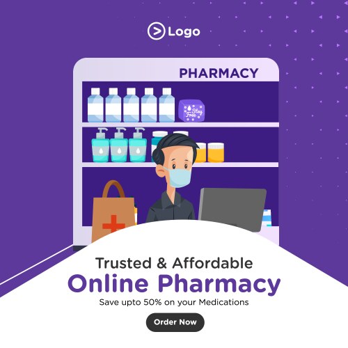Banner design medical pharmacist Royalty Free Vector Image