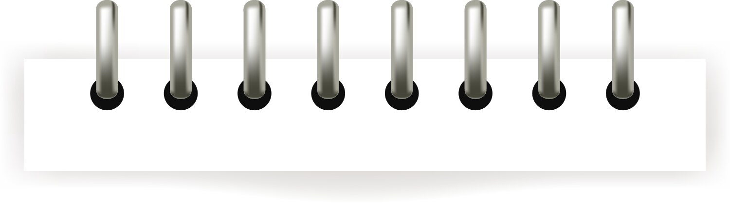 Bookbinder spiral golden wire to connect pages Vector Image