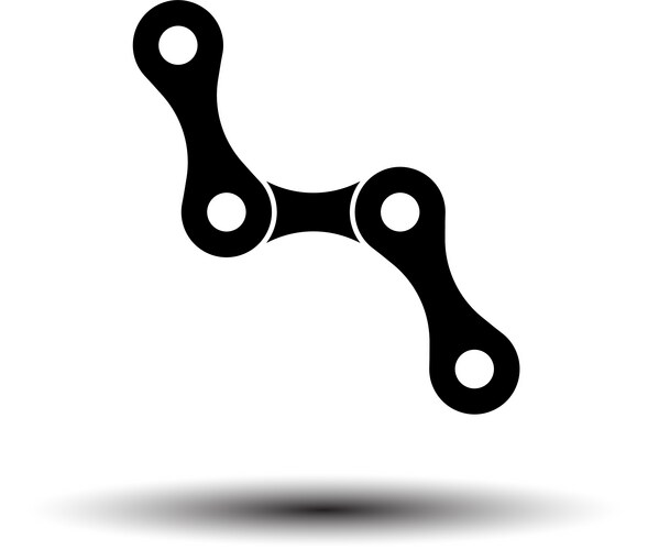 Metal chain parts icons set on white background Vector Image