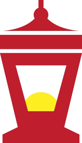 Glowing fanous or vintage fanoos hanging lantern Vector Image