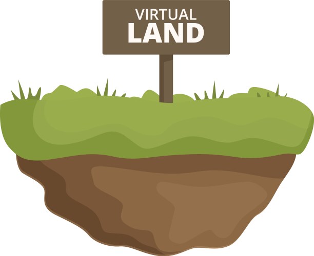 Floating land with sale sign concept Royalty Free Vector