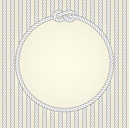 Square rope frame with knots and loops Royalty Free Vector