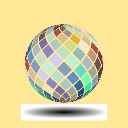Symmetrical ball diagram Royalty Free Vector Image