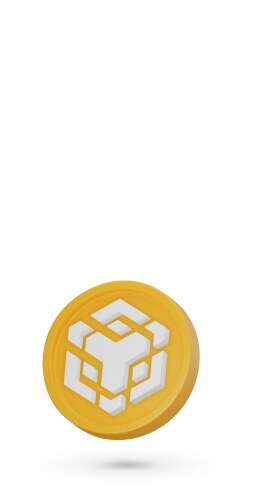3d coin cryptocurrency symbol binance bnb Vector Image