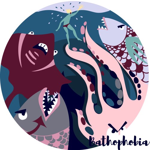 Narcissist man metaphor conceptual drawing Vector Image