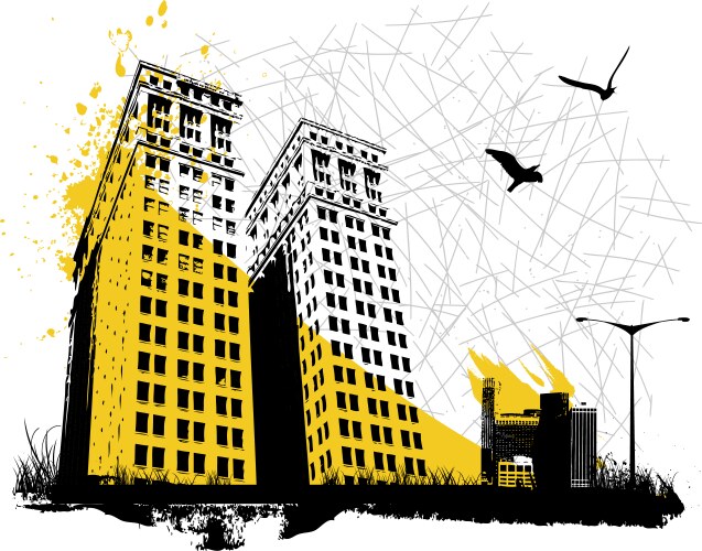 Retro comics city street scene Royalty Free Vector Image