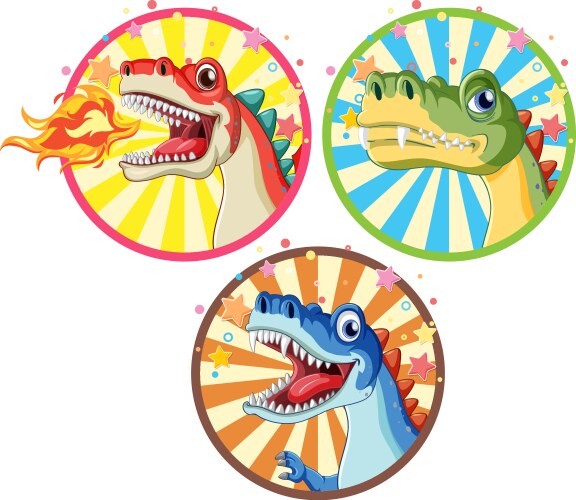 Circle Dinosaur Vector Images (over 730)