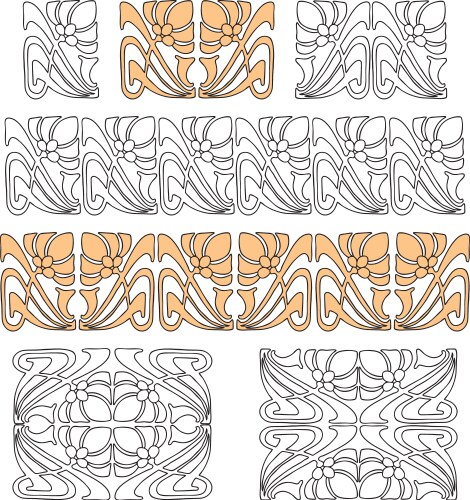 Label art nouveau Royalty Free Vector Image - VectorStock