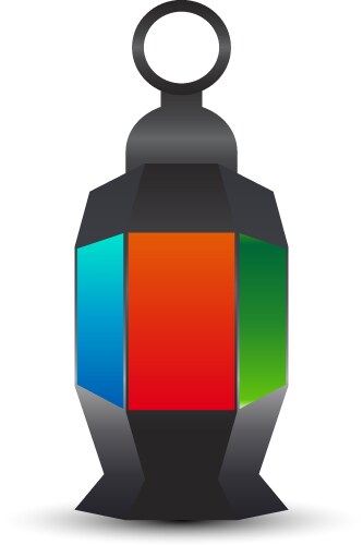 Glowing fanous or vintage fanoos hanging lantern Vector Image