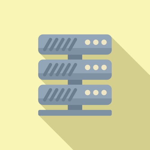 Flat design of a server rack Royalty Free Vector Image
