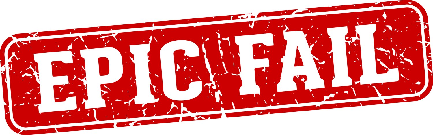 Fail rectangular sign fail stamp Royalty Free Vector Image