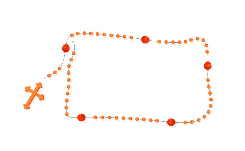 Rosary Border Rosary Clipart Black And White #241363
