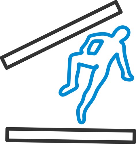 Set three yellow marker crime scene Royalty Free Vector