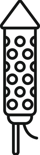 Firework rocket exploding with stars and stripes Vector Image