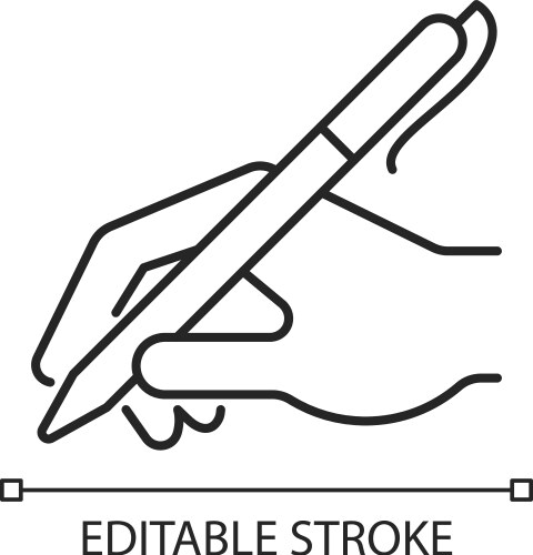 Writing hand outline Royalty Free Vector Image