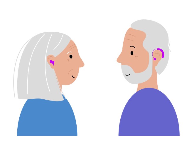 Person with hearing problem cartoon stick figure Vector Image