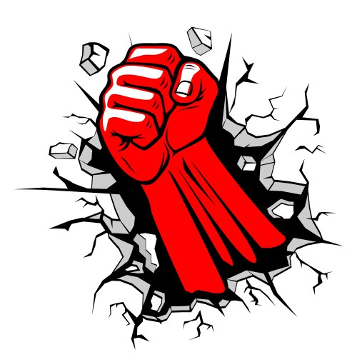 Fist Punch Through Vector Images (63)