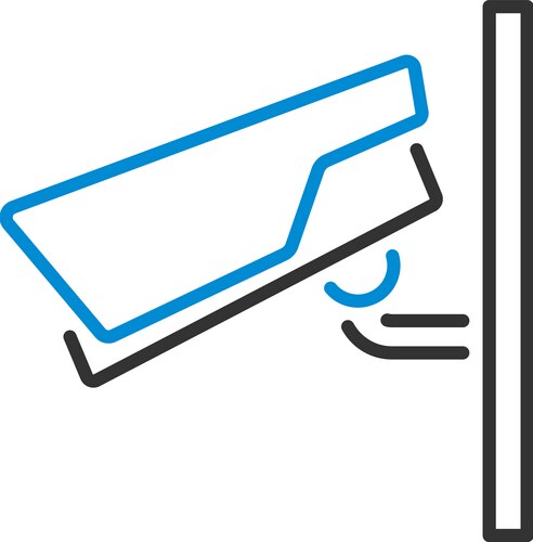 Cctv icon ceiling camera Royalty Free Vector Image