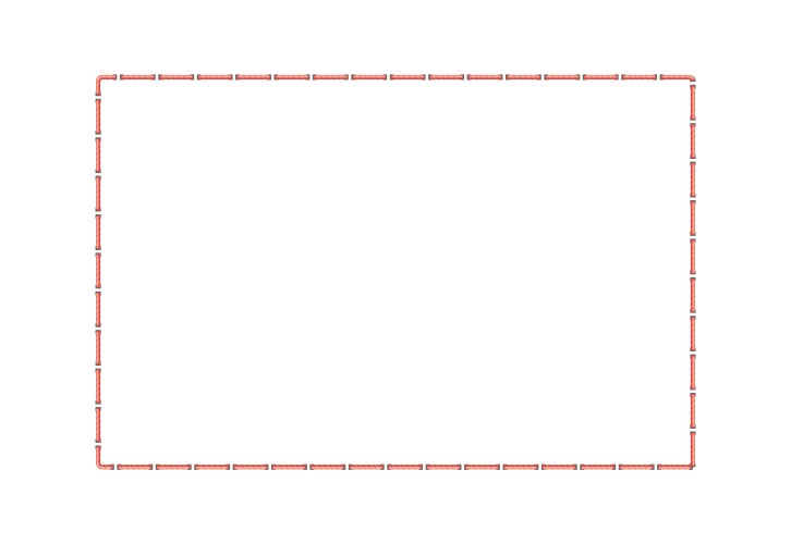 Green stitch thread border for textile ad design Vector Image