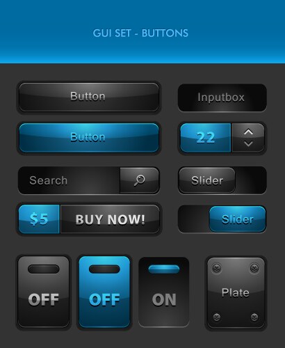 Gui 10 Royalty Free Vector Image - VectorStock