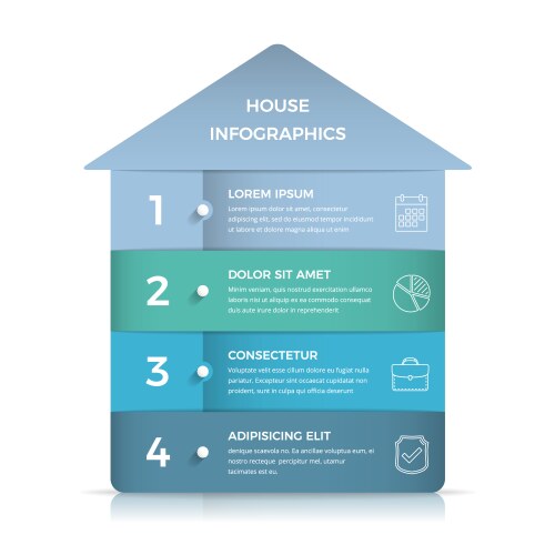 House - infographic template Royalty Free Vector Image