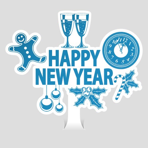 New Year Sticker Vector Images (over 42,000)