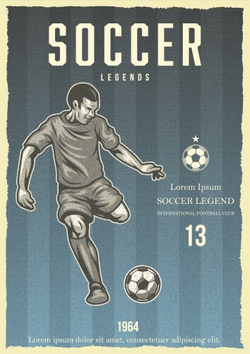 Soccer fan poster Royalty Free Vector Image - VectorStock