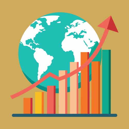 Gdp growth Royalty Free Vector Image - VectorStock