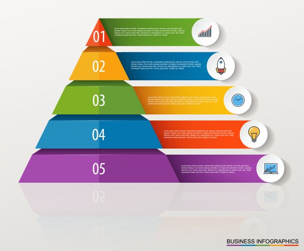Pyramid of three social class infographic Vector Image
