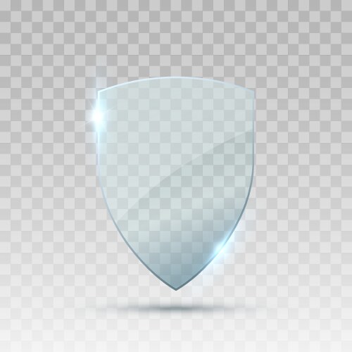 Glass shield Royalty Free Vector Image - VectorStock