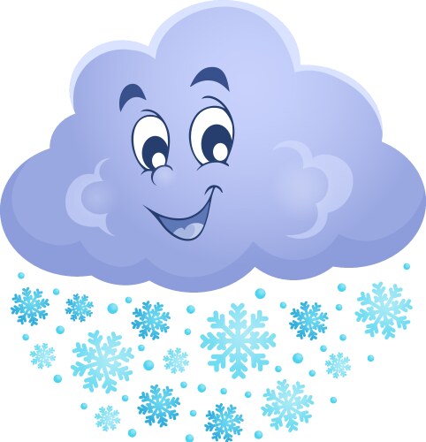 Cartoon snowflakes collection 1 Royalty Free Vector Image