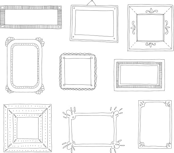 Cartoon template frame Royalty Free Vector Image