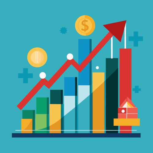Gdp growth Royalty Free Vector Image - VectorStock