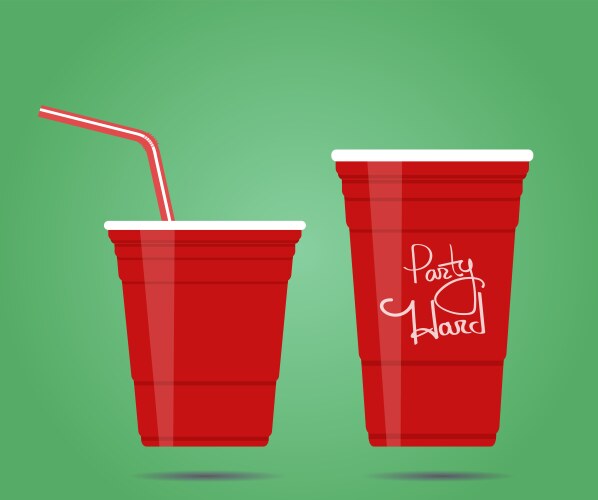 Set of colorful cups Royalty Free Vector Image