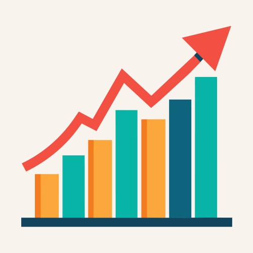 Gdp growth Royalty Free Vector Image - VectorStock