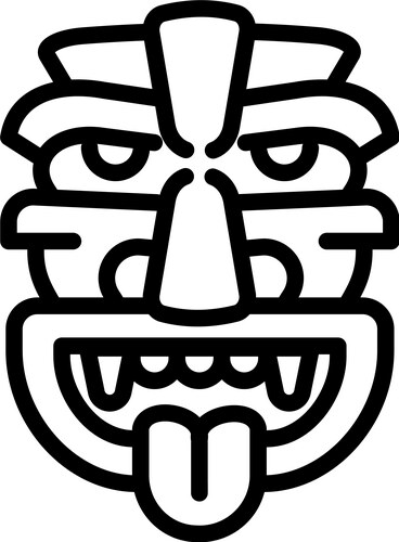 Emoji Aztec Outline Vector Images (51)