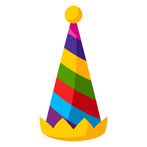 Clown hat in cartoon style cute Royalty Free Vector Image