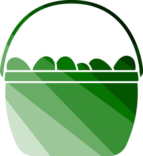 Farm basket icon flat style Royalty Free Vector Image