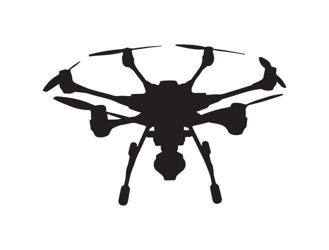 Drone silhouette art Royalty Free Vector Image