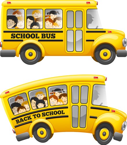 School bus with kids Royalty Free Vector Image