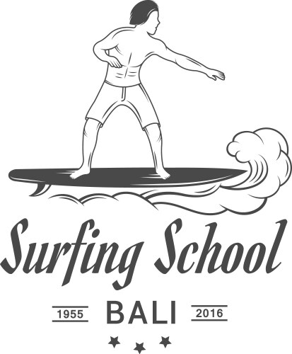 Badges and logos surfing Royalty Free Vector Image