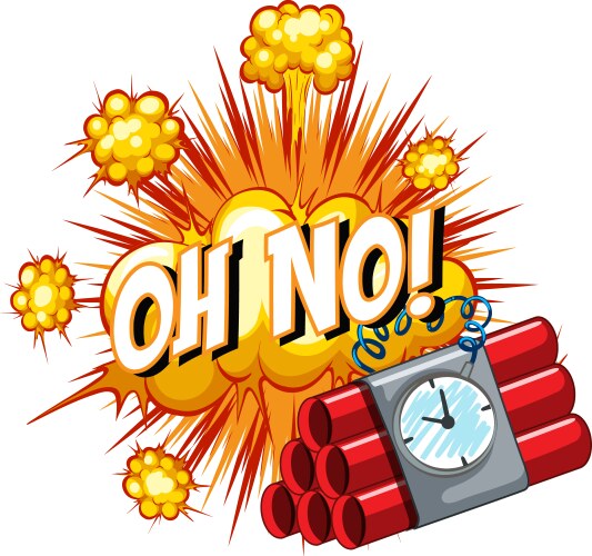 Comic speech bubble with boing text Royalty Free Vector