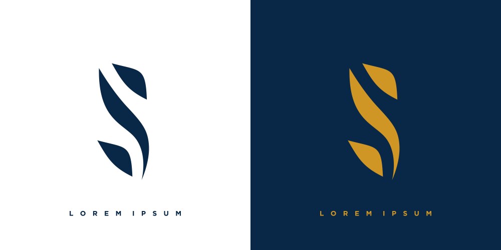 Modern and simple s logo design Royalty Free Vector Image