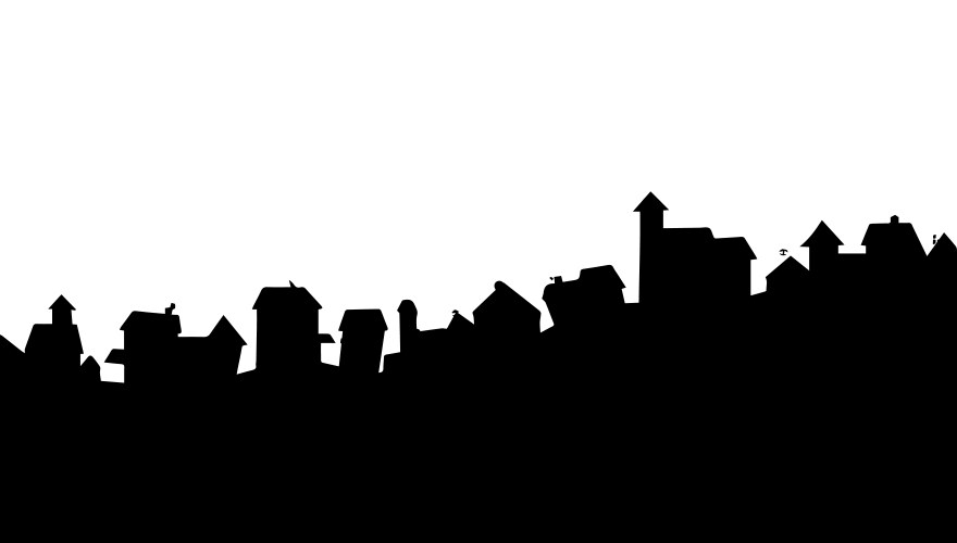 Small Town Silhouette Vector Images (over 790)