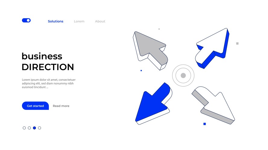 Move cursor four direction arrow icon Royalty Free Vector