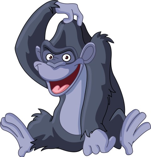 Cartoon Silverback Gorilla Royalty Free Vector Image