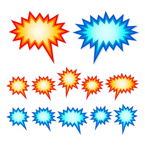 Starburst bubbles set Royalty Free Vector Image