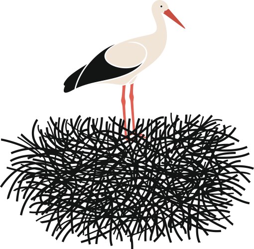 Stork Royalty Free Vector Image - VectorStock